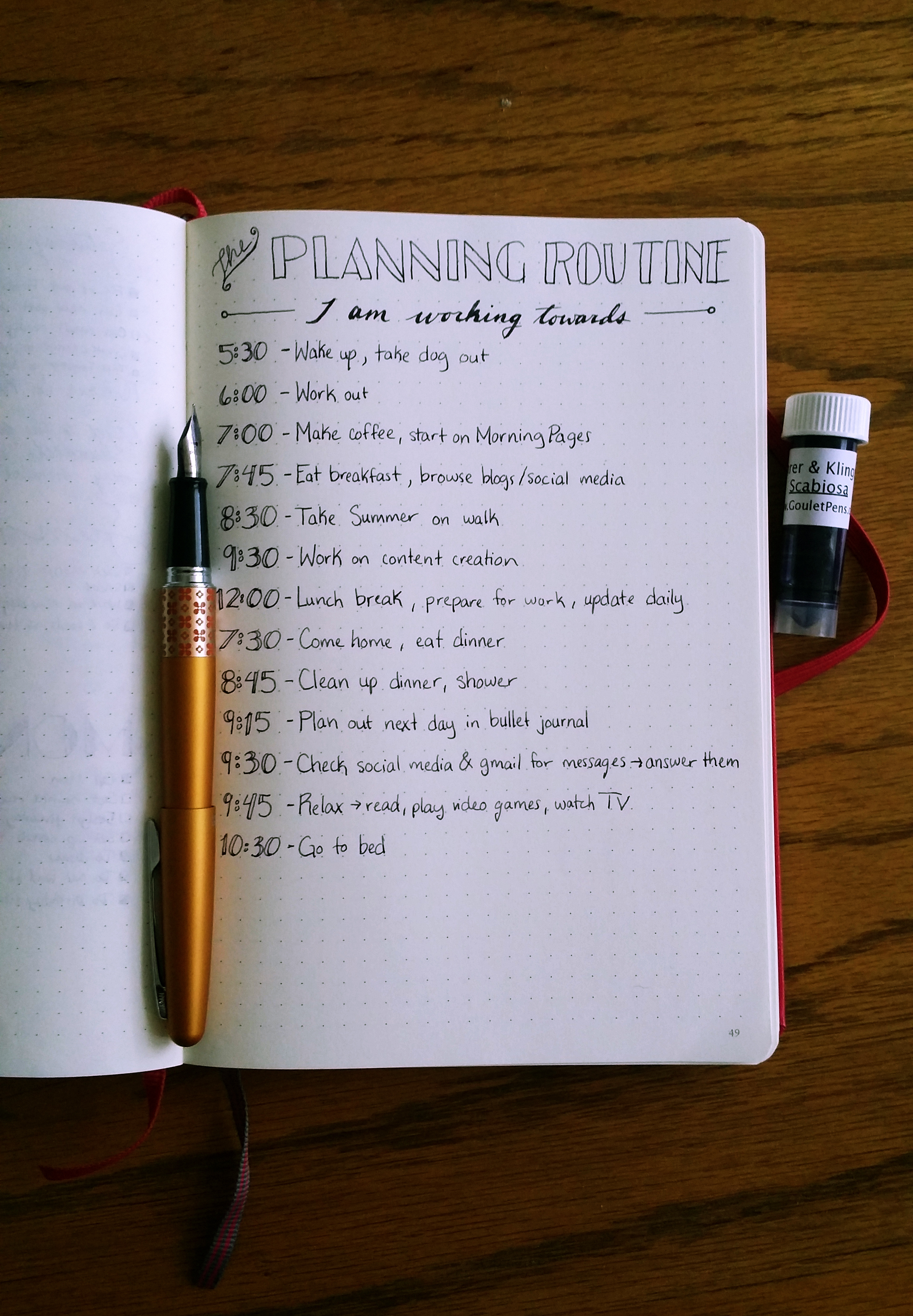 Creating a Planning Routine