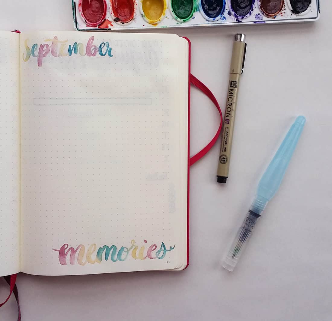 Your Memories Page - How to Preserve Moments in Your Bullet Journal