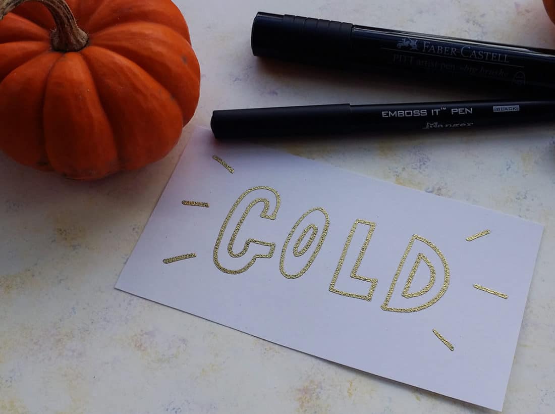 Heat Embossing Techniques - How to Add Golden Flair to Your Journal