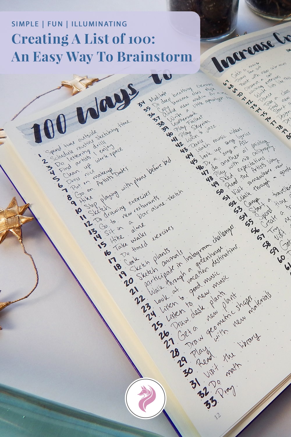 How to Brainstorm the Easy Way with the List of 100