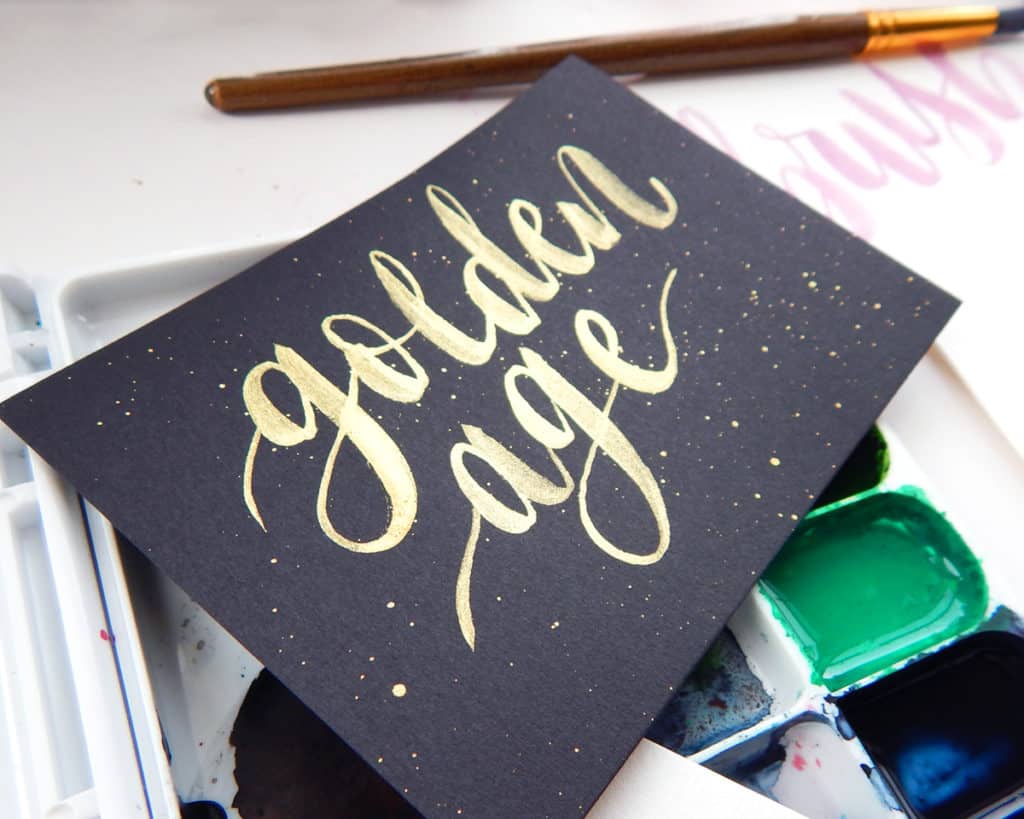 How to Create Watercolor Calligraphy - The Basics