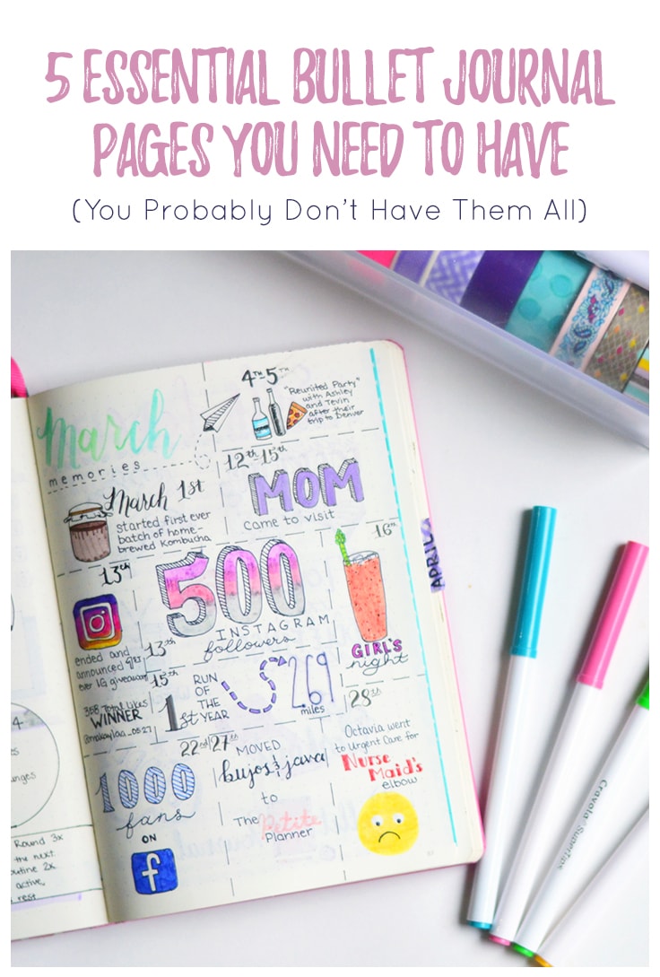 5 Essential Bullet Journaling Pages with Erin Nichols