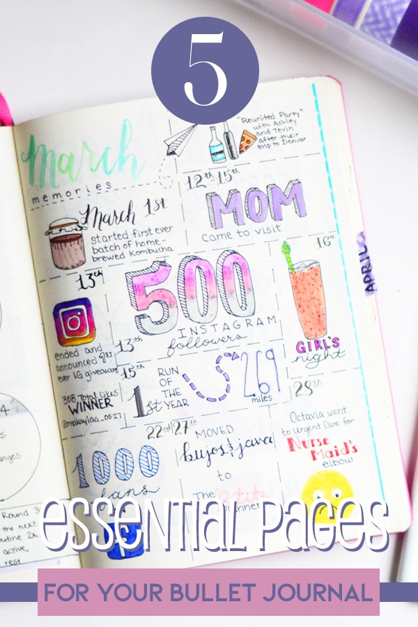 5 Essential Bullet Journaling Pages with Erin Nichols