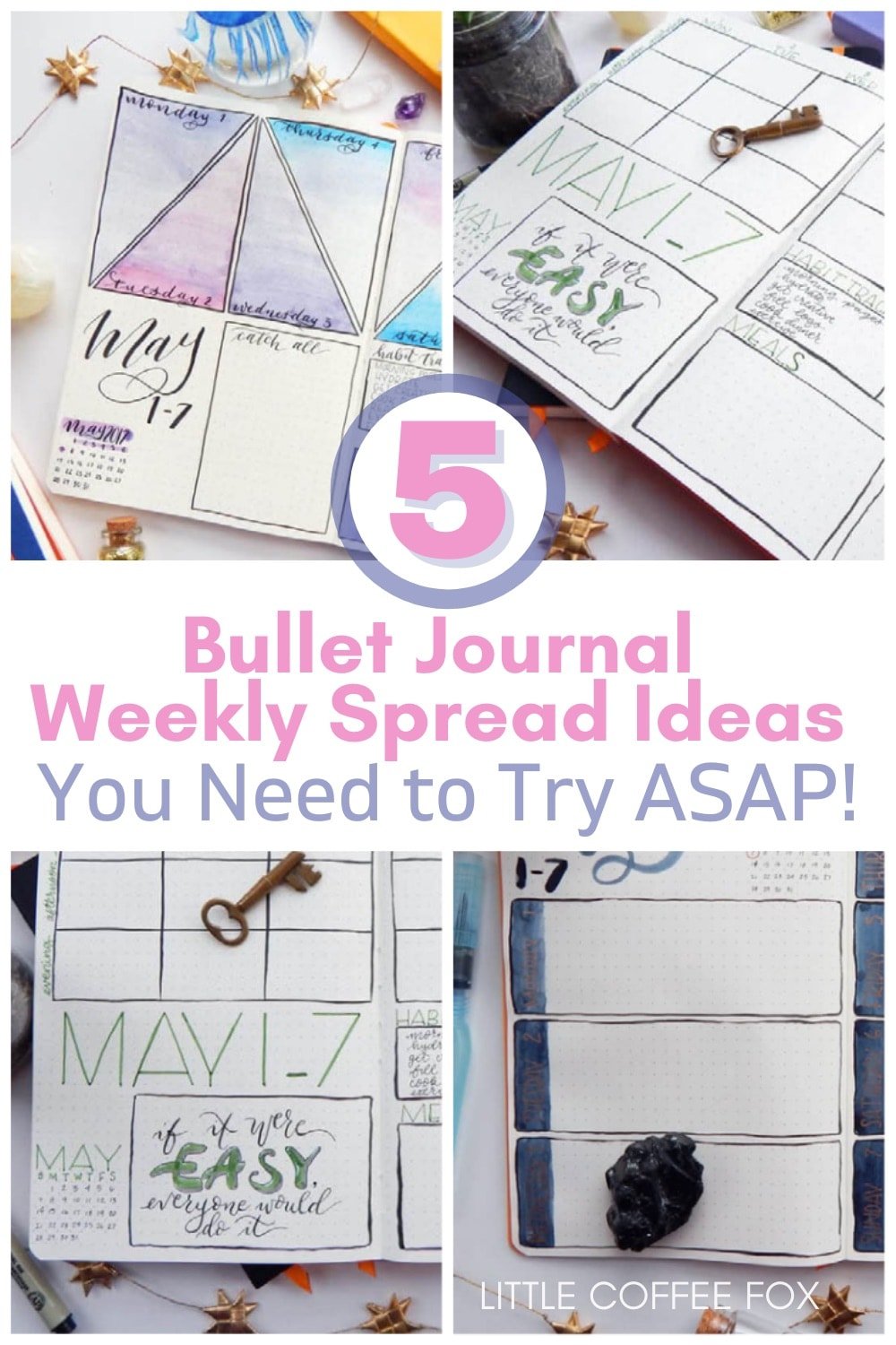 5 Bullet Journal Weekly Spreads You Need to Try ASAP