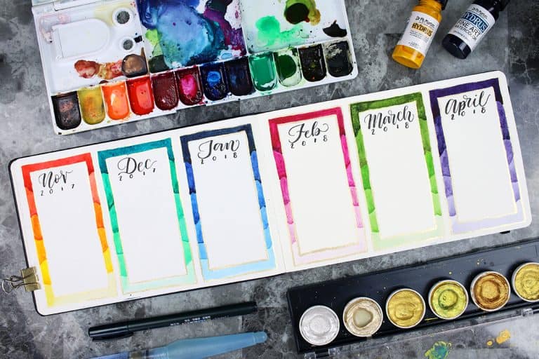 A Month in Color - My Watercolor Planner