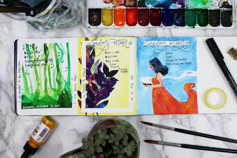 A Month in Color - My Watercolor Planner