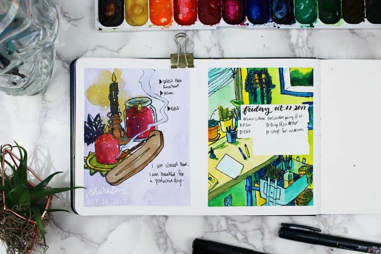 A Month in Color - My Watercolor Planner