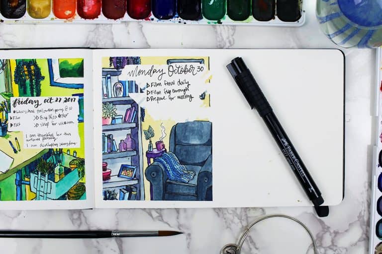 A Month in Color - My Watercolor Planner