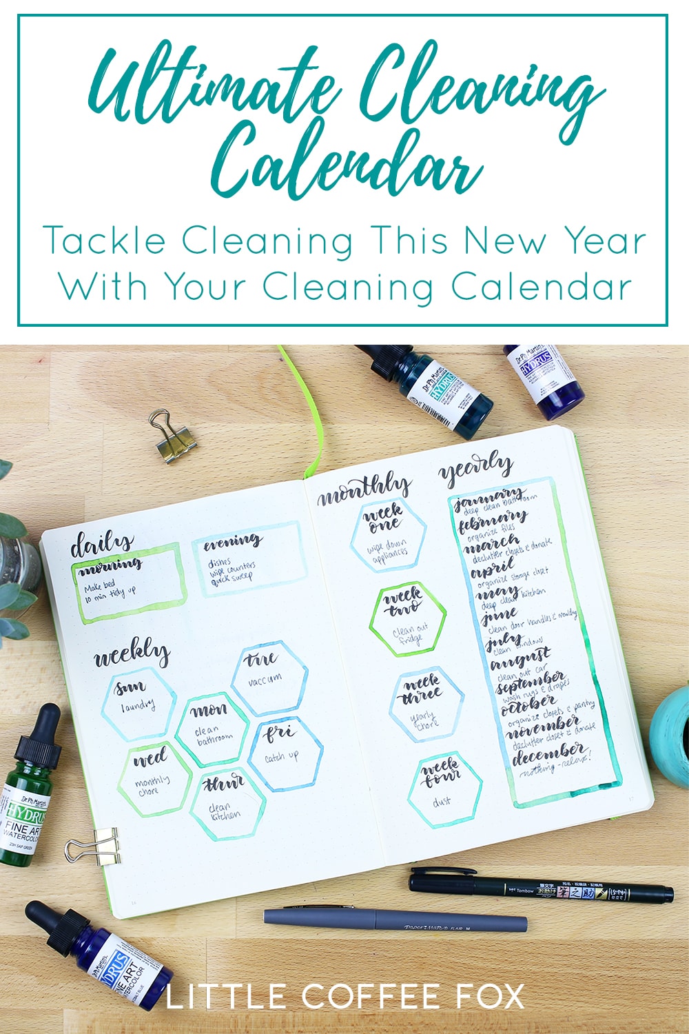 How to Create the Ultimate Bullet Journal Cleaning Calendar
