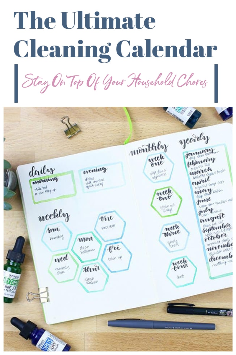 How to Create the Ultimate Bullet Journal Cleaning Calendar ...