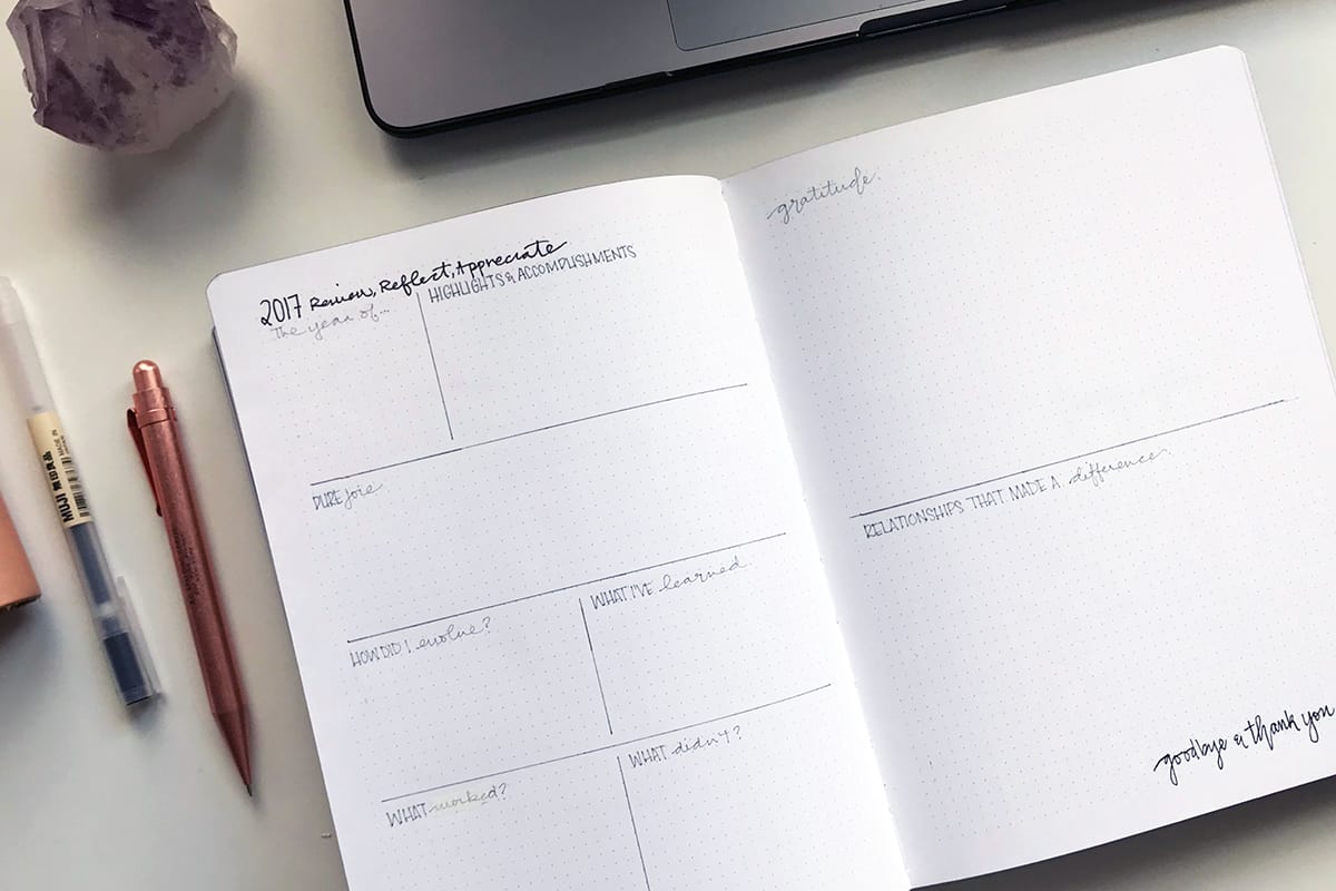 How I Used a Test Bullet Journal to Create My Year-End Review