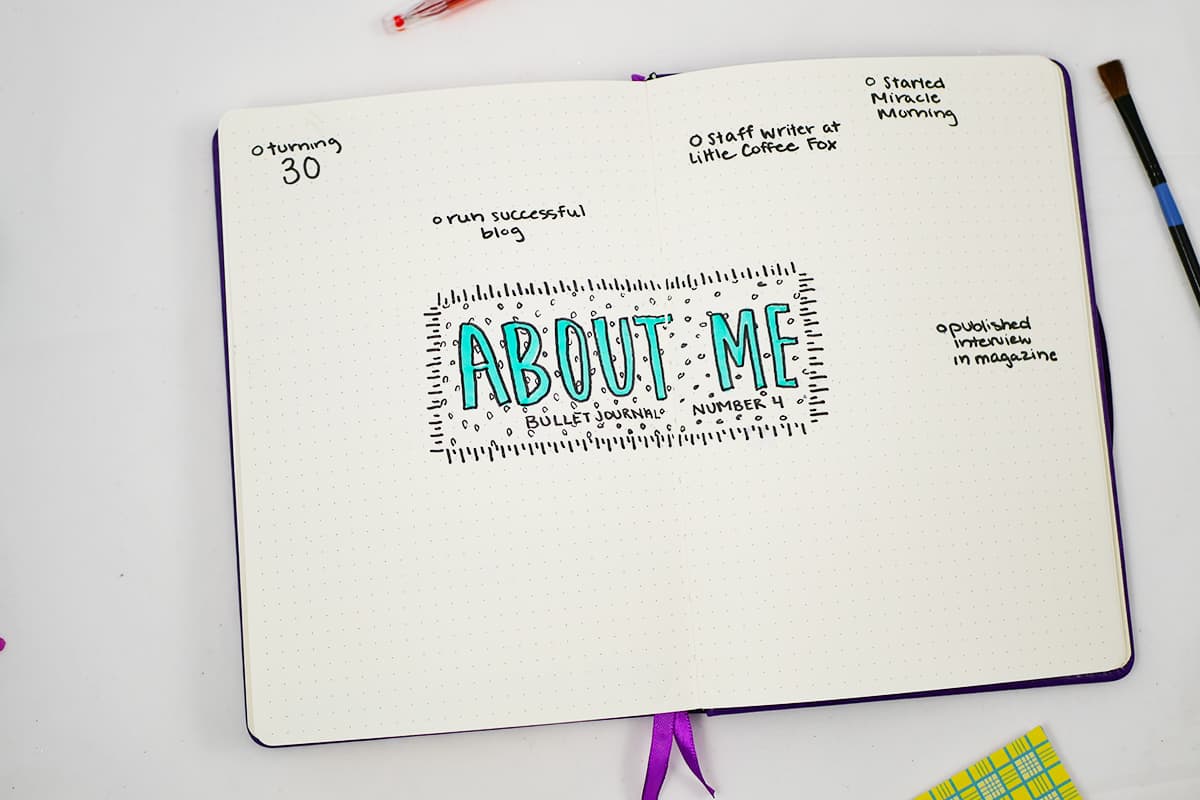 Why You Need to Make an About Me Bullet Journal Layout