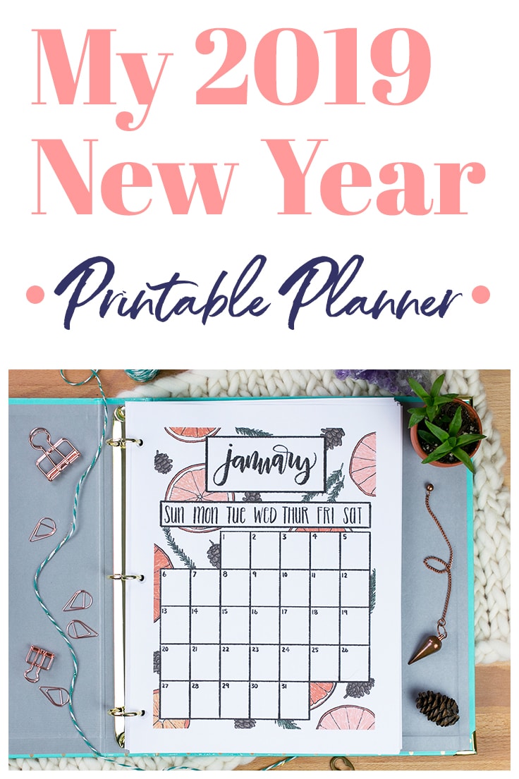 My 2019 New Year Printable Planner