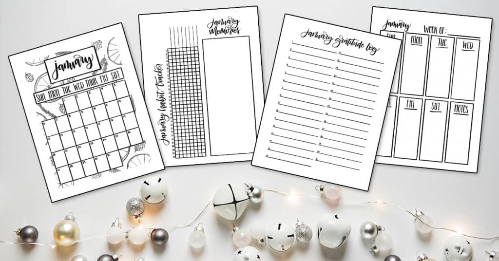 Free January 2019 Printables to Start the New Year