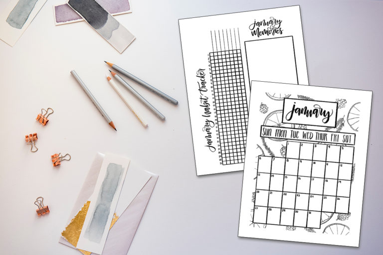 Free January 2019 Printables to Start the New Year
