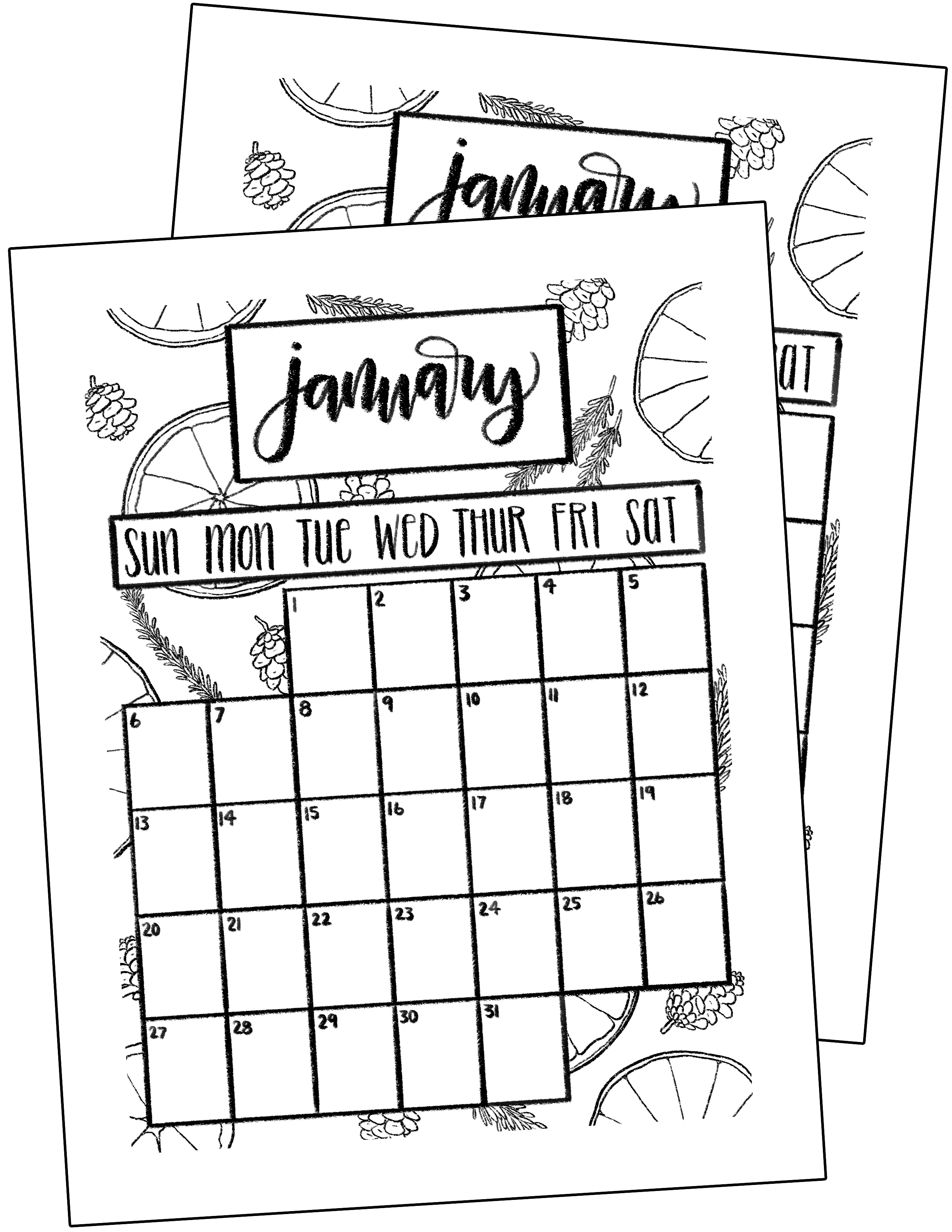 Free January 2019 Printables to Start the New Year