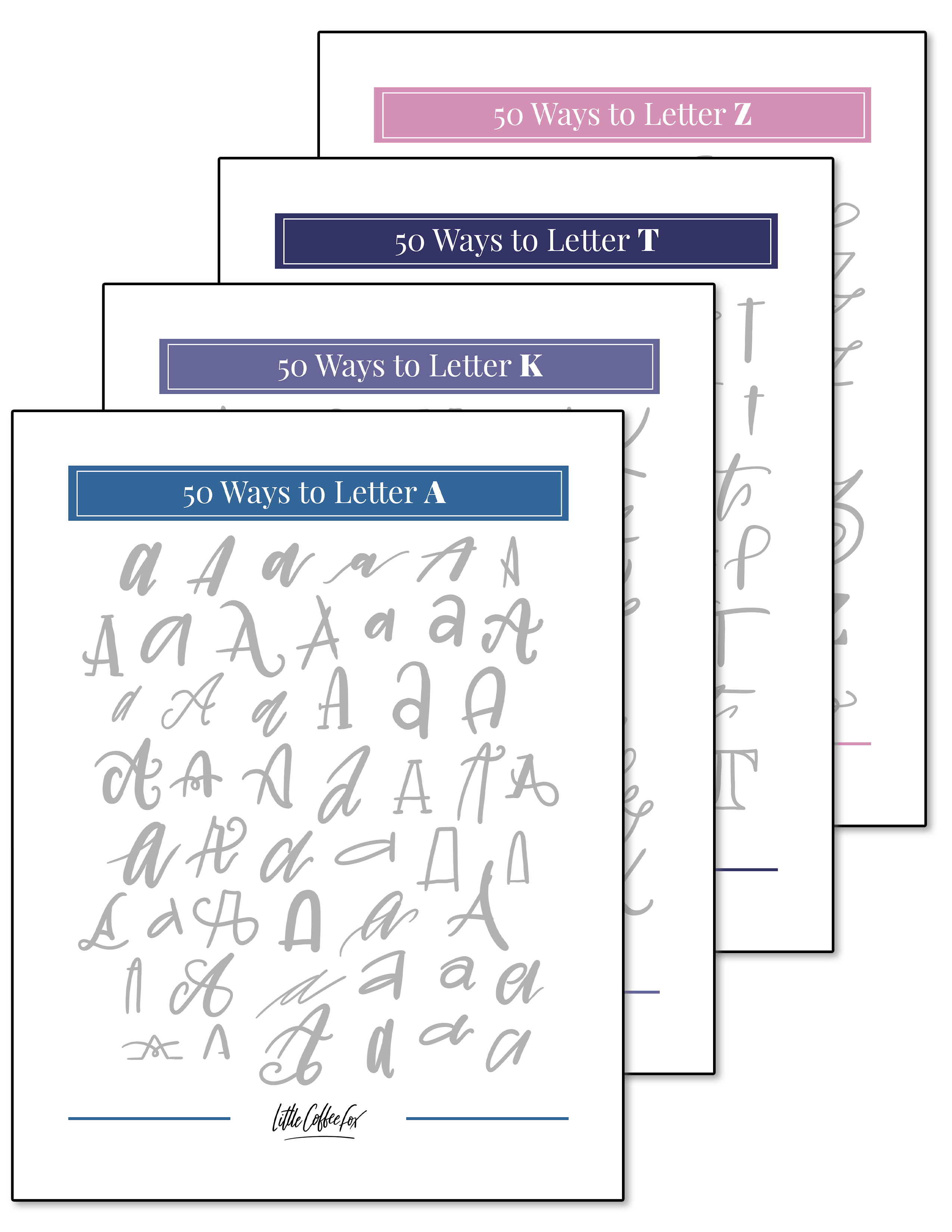 26 Free Lettering Worksheets - 50 Ways to Letter the Alphabet