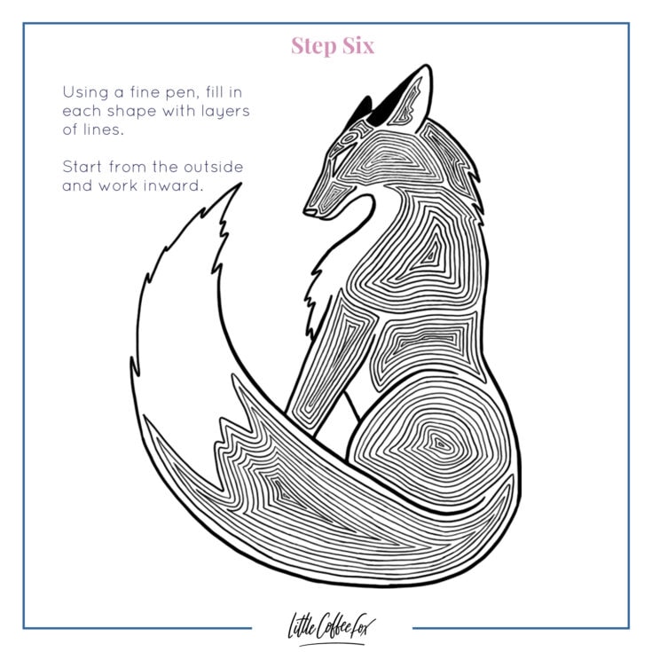 How to Draw a Fox in My Topographical Style