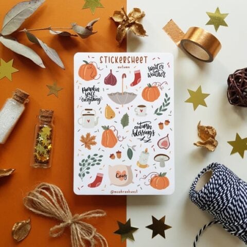 50 Bullet Journal Stickers - Fun & Cute Stickers for All Occasions