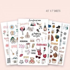 50 Bullet Journal Stickers - Fun & Cute Stickers for All Occasions