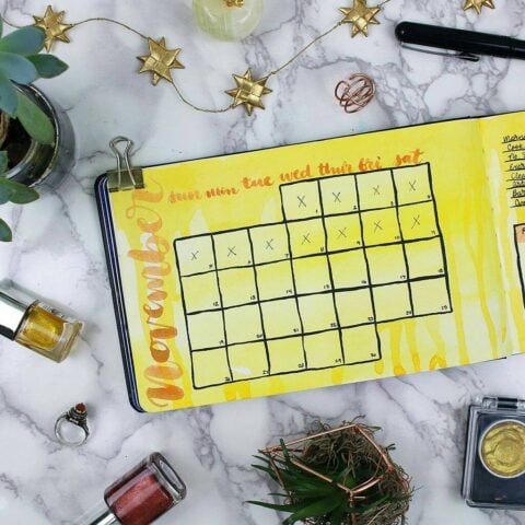 27 Incredible November Bullet Journal Cover Pages (+ Free Printable)