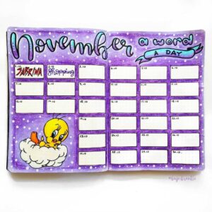 27 Incredible November Bullet Journal Cover Pages (+ Free Printable)