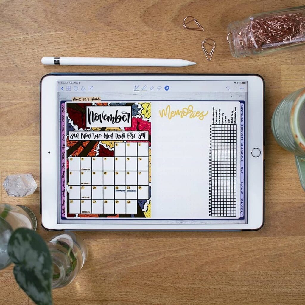27 Incredible November Bullet Journal Cover Pages (+ Free Printable)