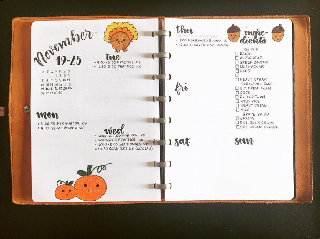 27 Incredible November Bullet Journal Cover Pages (+ Free Printable)