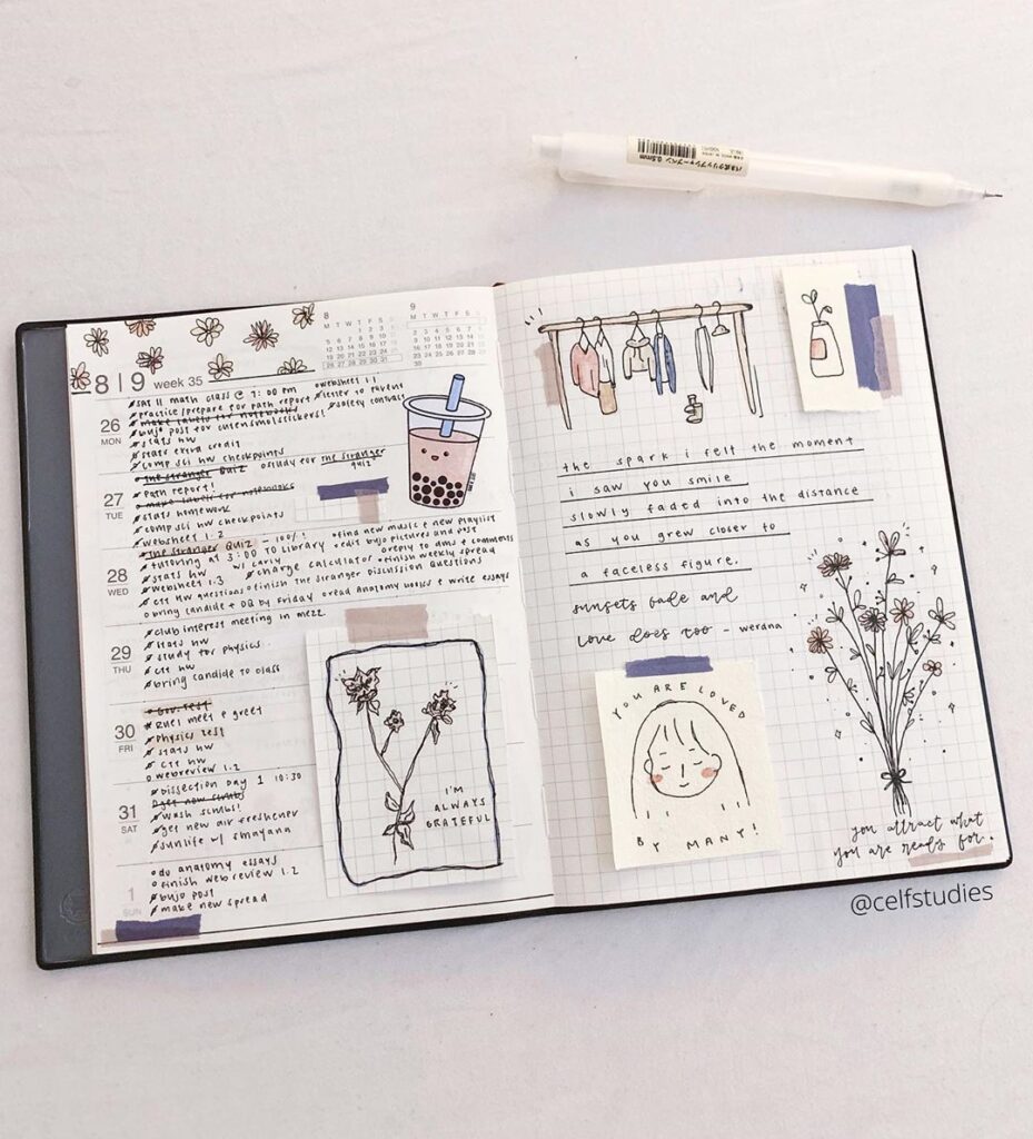 27 Incredible November Bullet Journal Cover Pages (+ Free Printable)