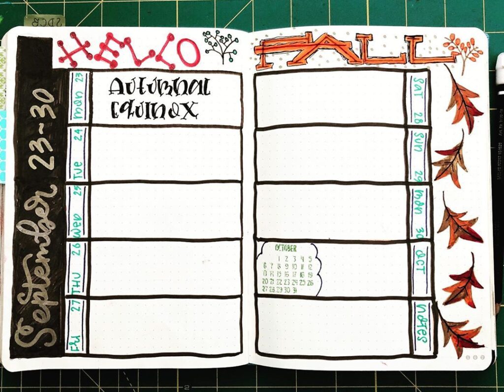 27 Incredible November Bullet Journal Cover Pages (+ Free Printable)