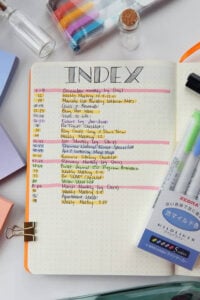 How To Make A Bullet Journal Index (+ 6 Easy Hacks) | LittleCoffeeFox