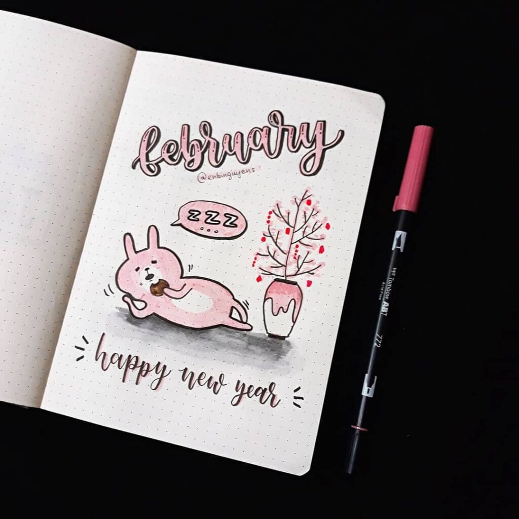 30 February Bullet Journal Themes (+ Free Printable)