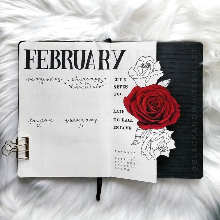 30 February Bullet Journal Themes (+ Free Printable)