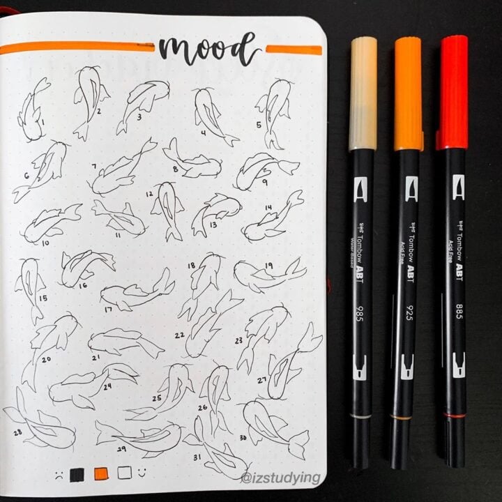 30 Fun & Creative Bullet Journal Mood Tracker Ideas