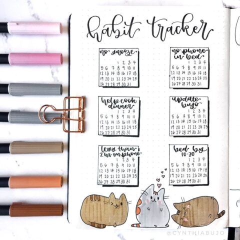30 Fun & Creative Bullet Journal Mood Tracker Ideas