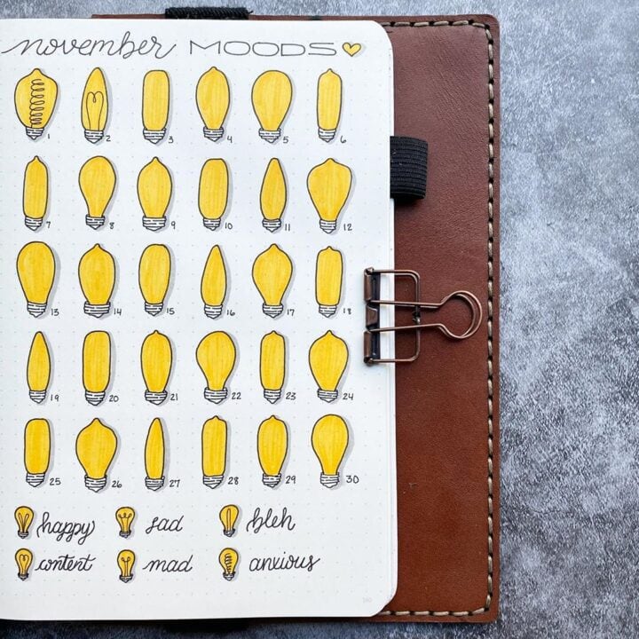 30 Fun & Creative Bullet Journal Mood Tracker Ideas