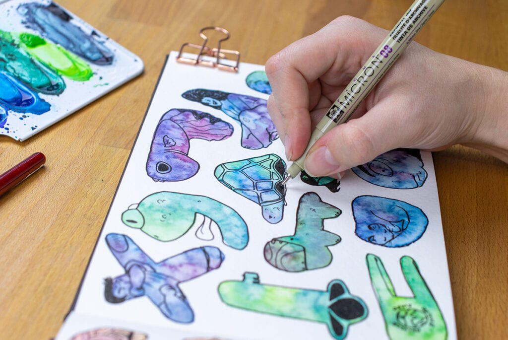 Watercolor Doodles - How to Loosen Up and Break Artist's Block