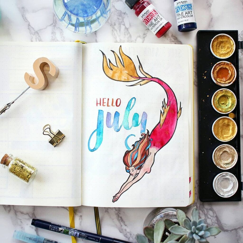 30+ July Bullet Journal Ideas - Enjoy the Summer Weather