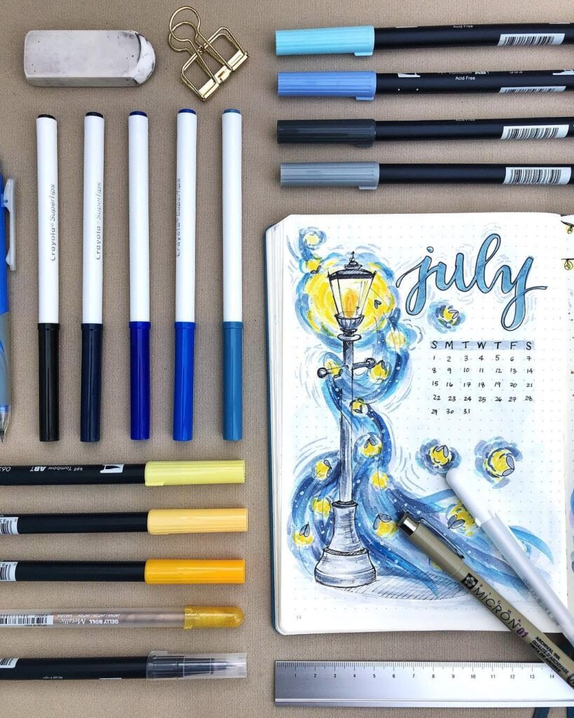 30+ July Bullet Journal Ideas - Enjoy the Summer Weather