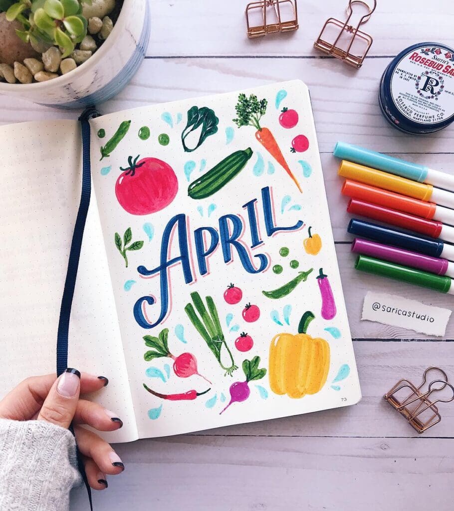 30+ April Bullet Journal Themes to Brighten Your Month