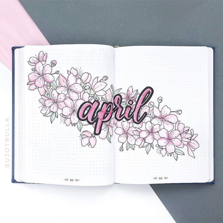 30+ April Bullet Journal Themes to Brighten Your Month