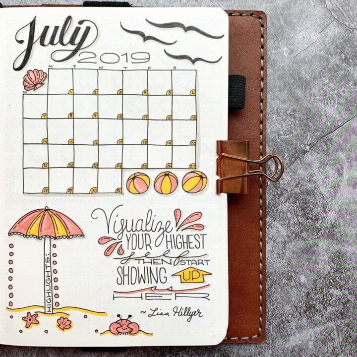 30+ July Bullet Journal Ideas - Enjoy the Summer Weather