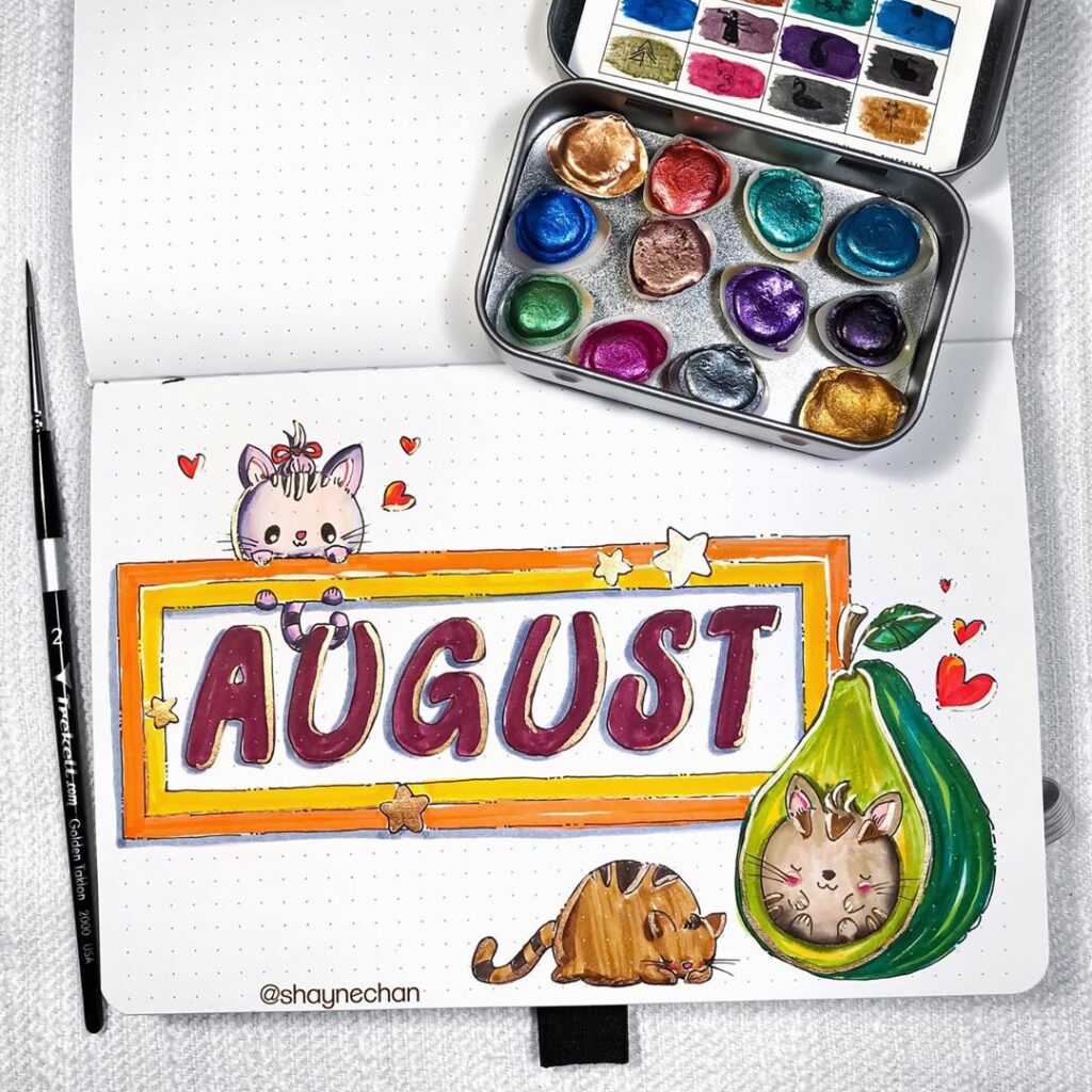August Bullet Journal Inspiration: 30 Themes Worth Trying