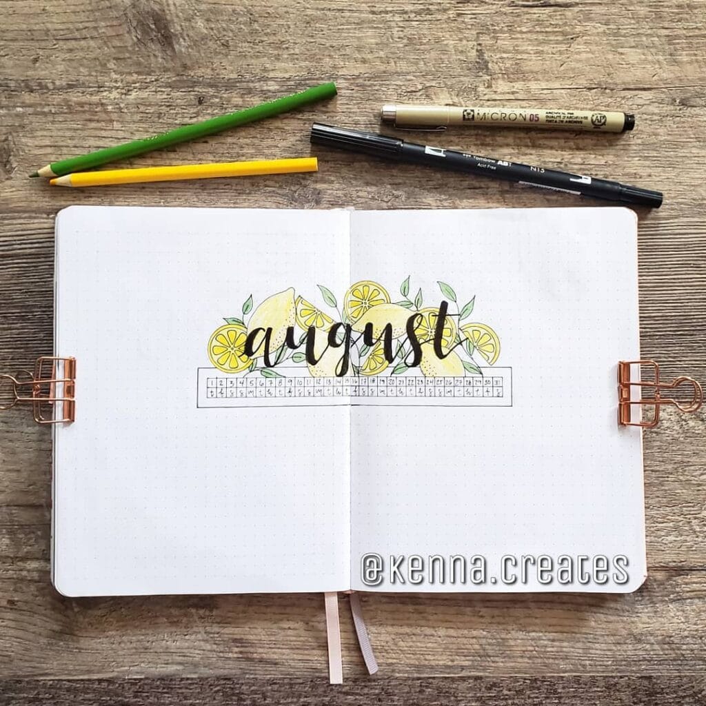 August Bullet Journal Inspiration: 30 Themes Worth Trying