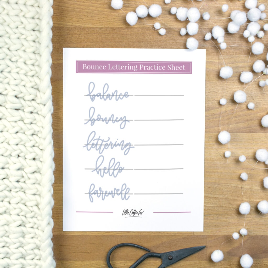 Bounce Lettering: 6 Easy Tips + Free Printable Worksheet