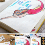 Mermaid Bullet Journal Monthly Spread (With Video)