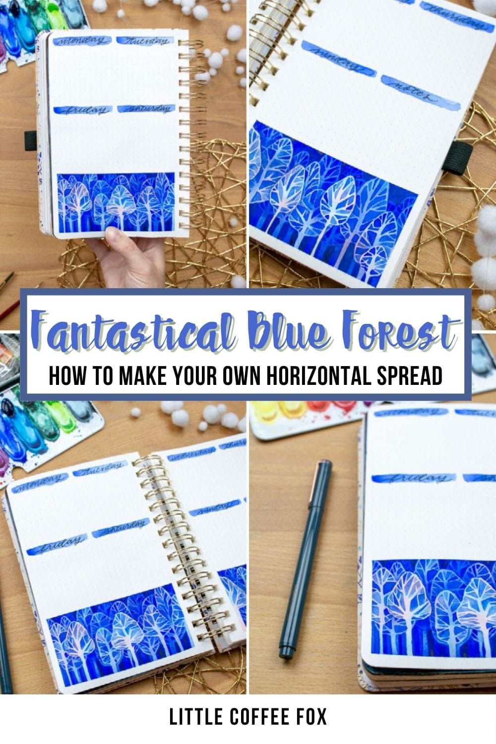 Fantastical Blue Forest -- Bullet Journal Set Up