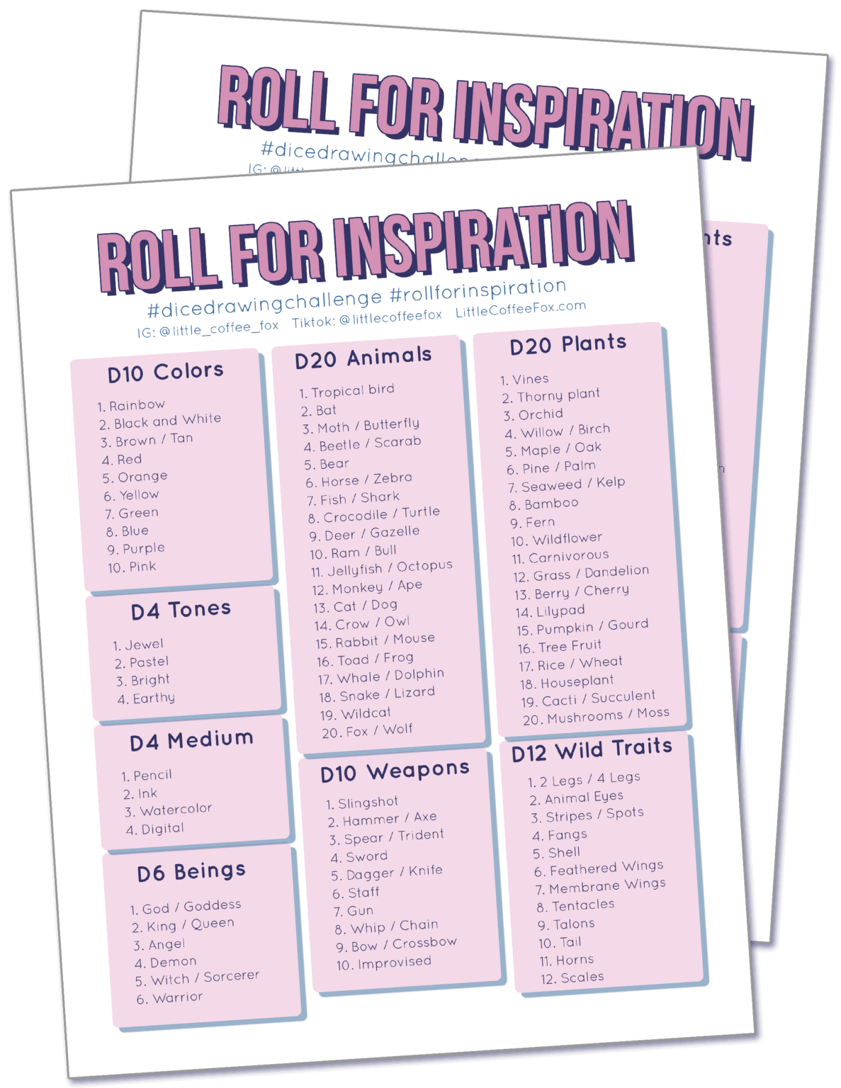 Roll for Inspiration: A Dice Drawing Challenge